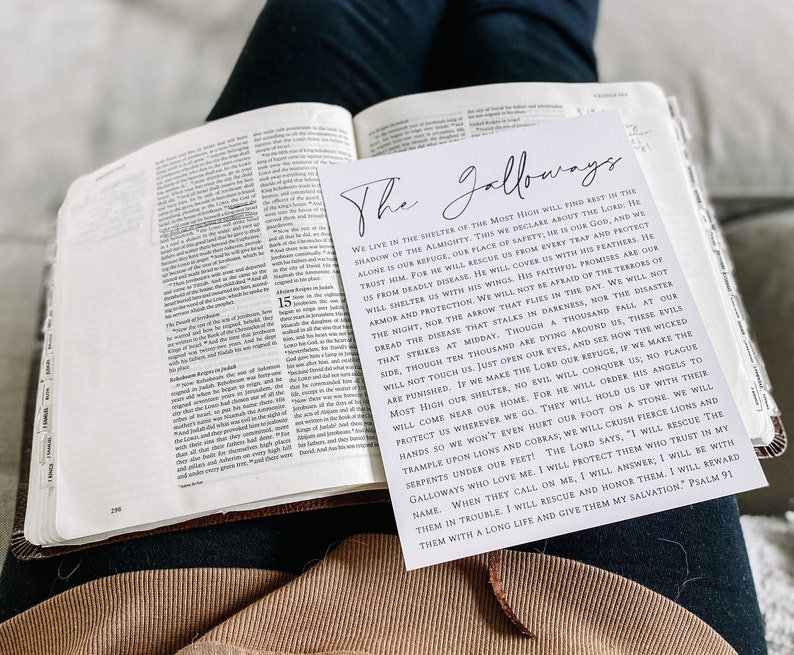 Personalized Psalm 91 PDF Download Christian Prints 5x7 | Etsy