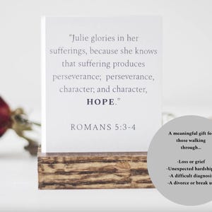 Personalized Comforting Scripture Cards Prayer Cards Wood Stand ...