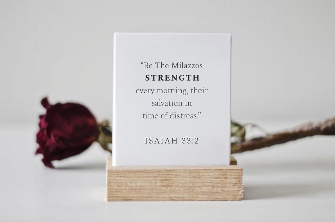Personalized Comforting Scripture Cards Prayer Cards Wood Stand ...