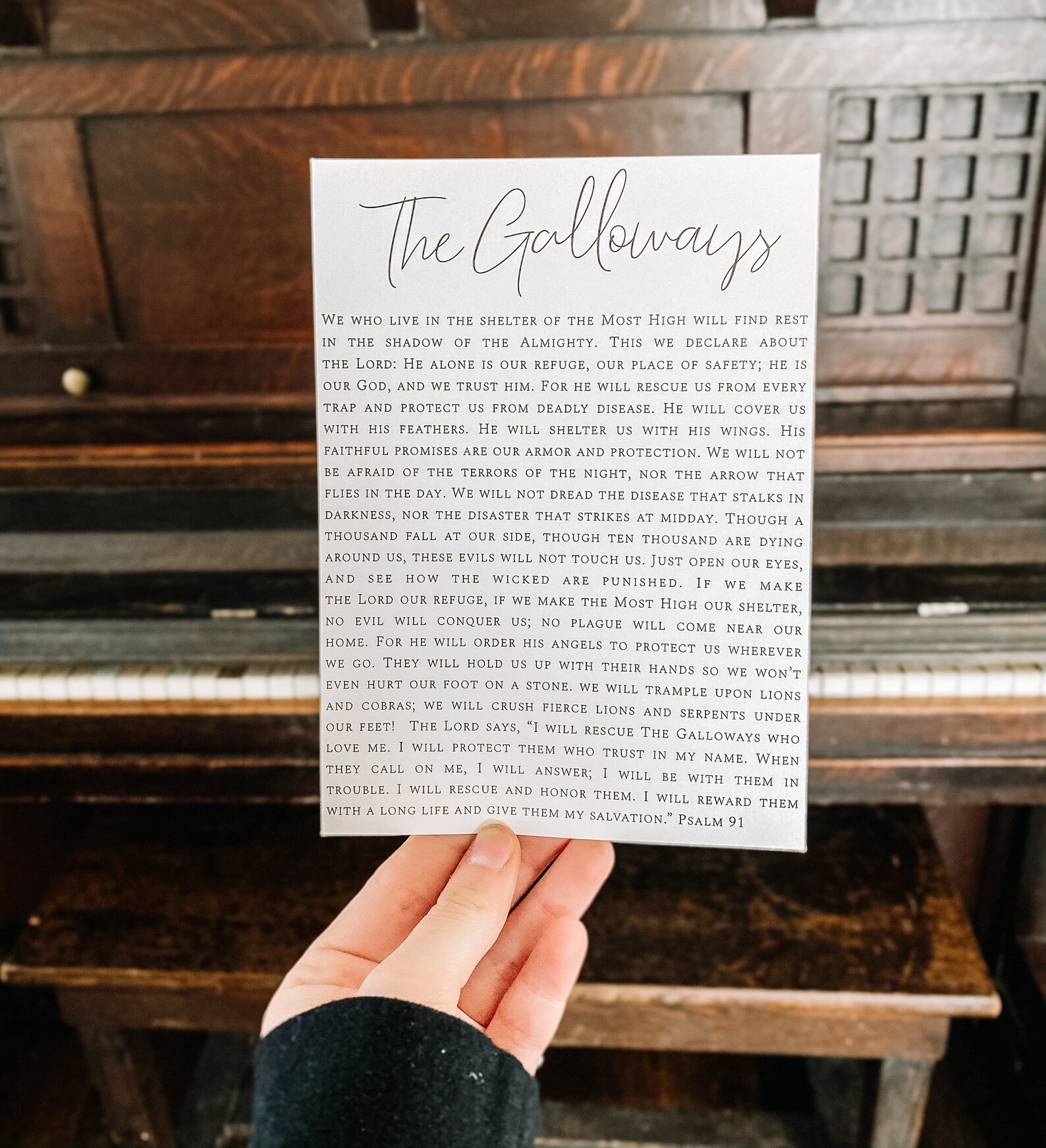 Personalized Psalm 91 PDF Download Christian Prints 5x7 - Etsy