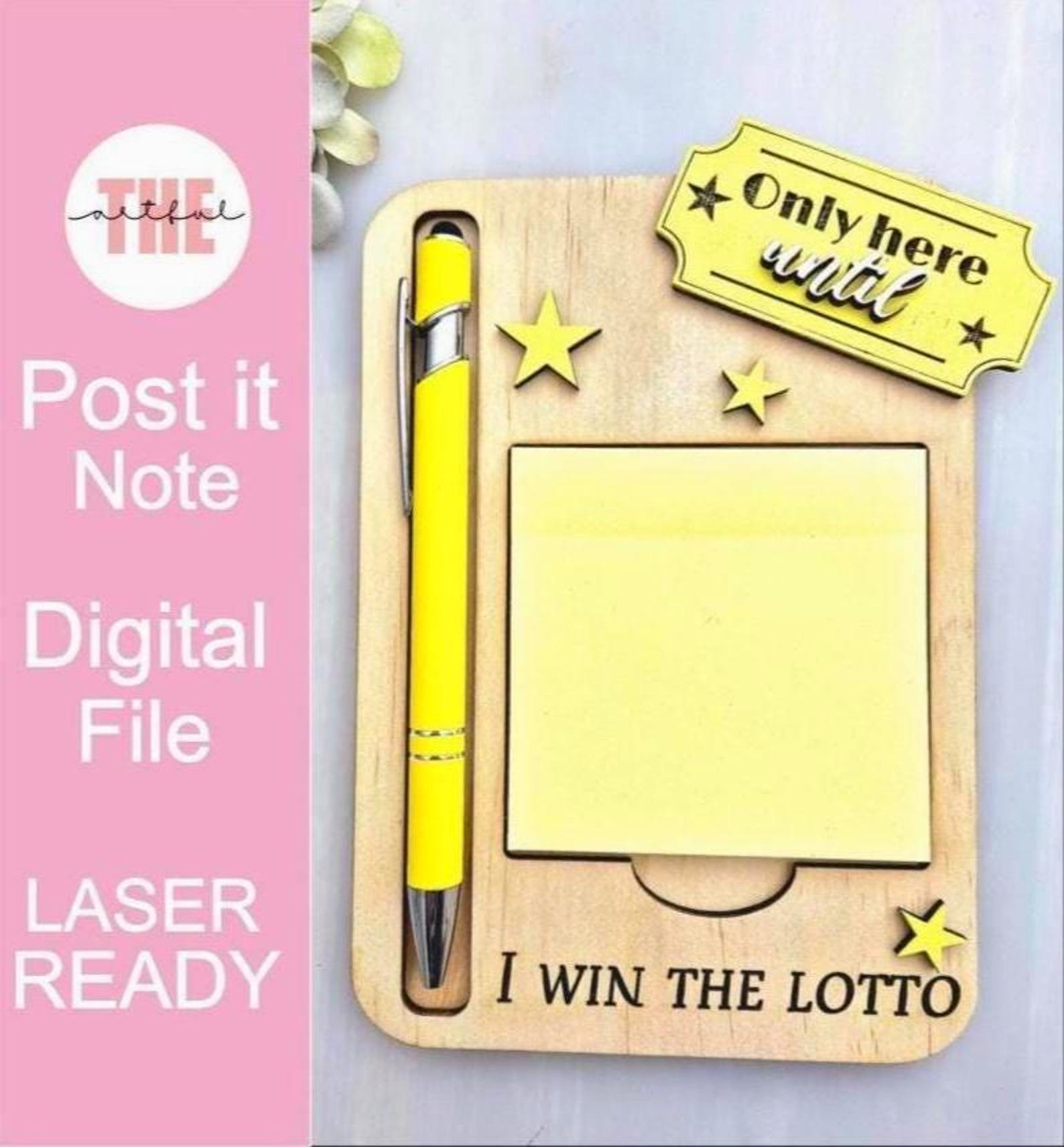 Post-it Note, Sticky Note Pad Holder SVG Laser Cut File, Laser Cutting ...