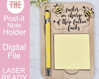 Post-it Note, Sticky Note Pad Holder SVG Laser Cut File, Laser Cutting ...