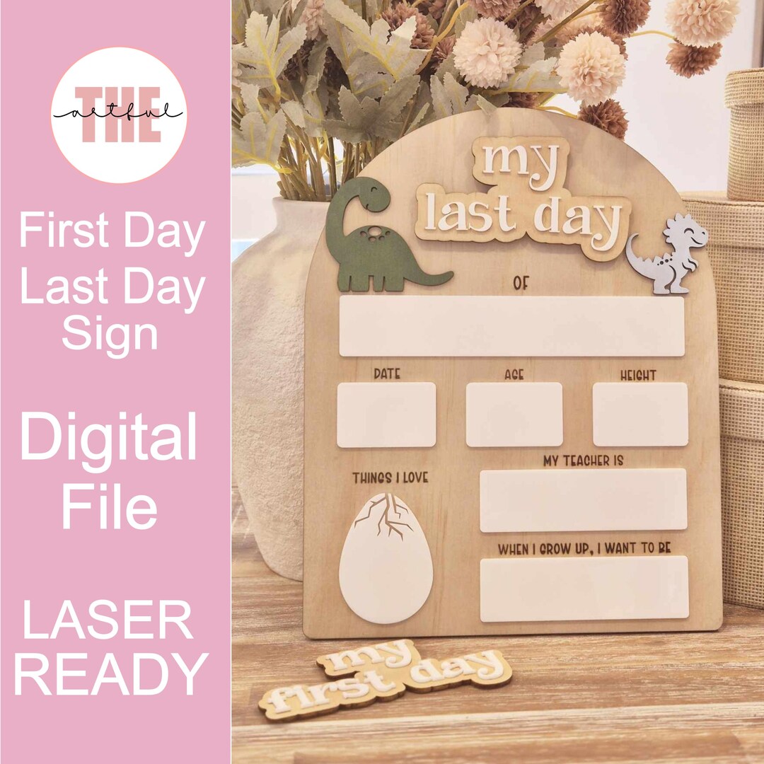 First Day, Last Day Sign SVG, School Board SVG, Back to School Sign ...