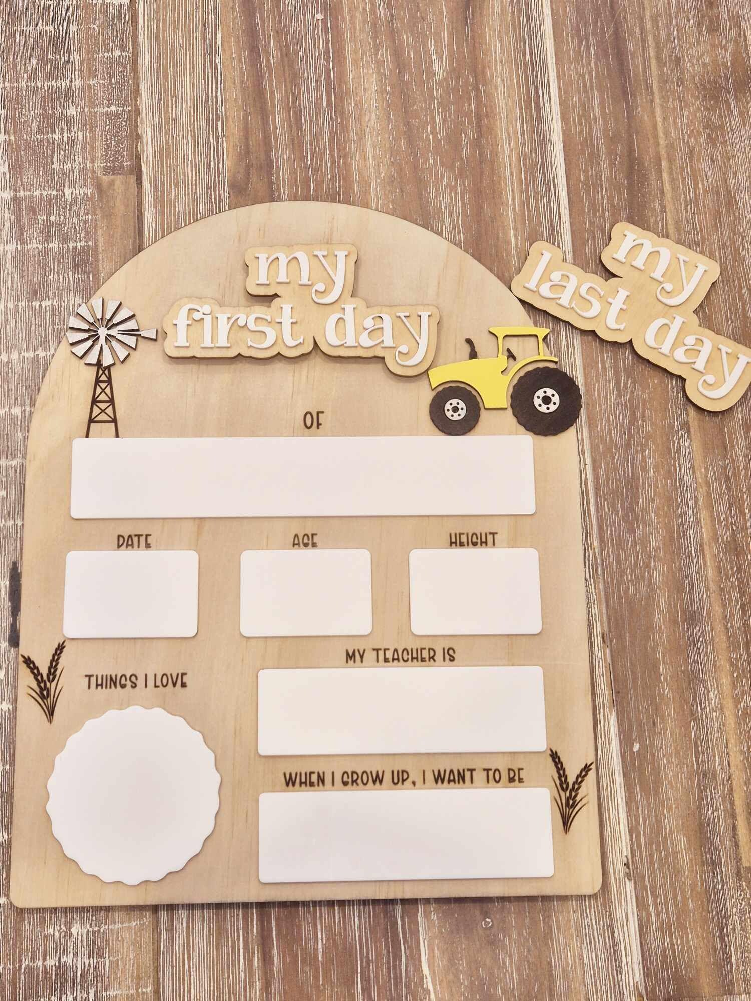 First Day, Last Day Sign SVG, School Board SVG, Back to School Sign ...