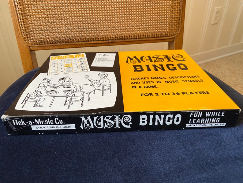 1967 Vintage Music Bingo Game free Shipping and Gift - Etsy