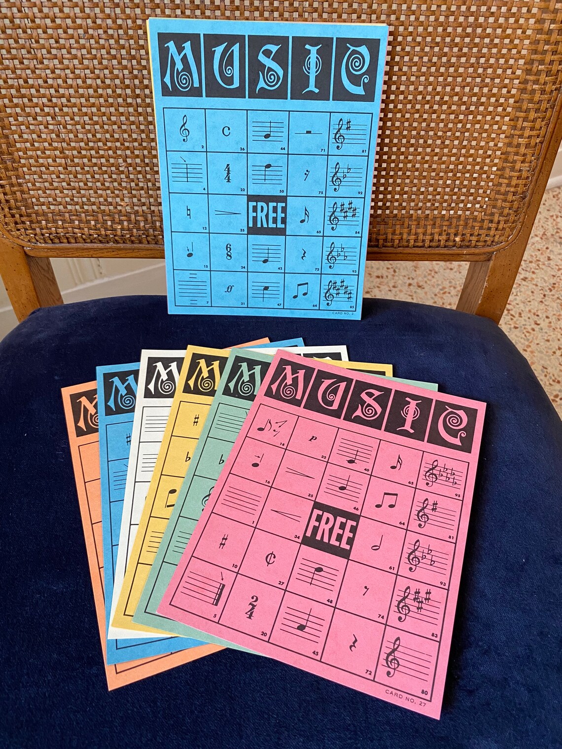 1967 Vintage Music Bingo Game free Shipping and Gift - Etsy