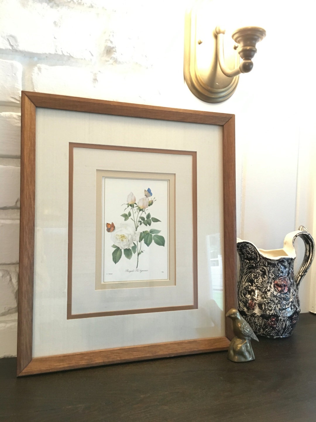 Vintage Framed P.J. Redoute Lithograph bengale the Hyménée victor free ...