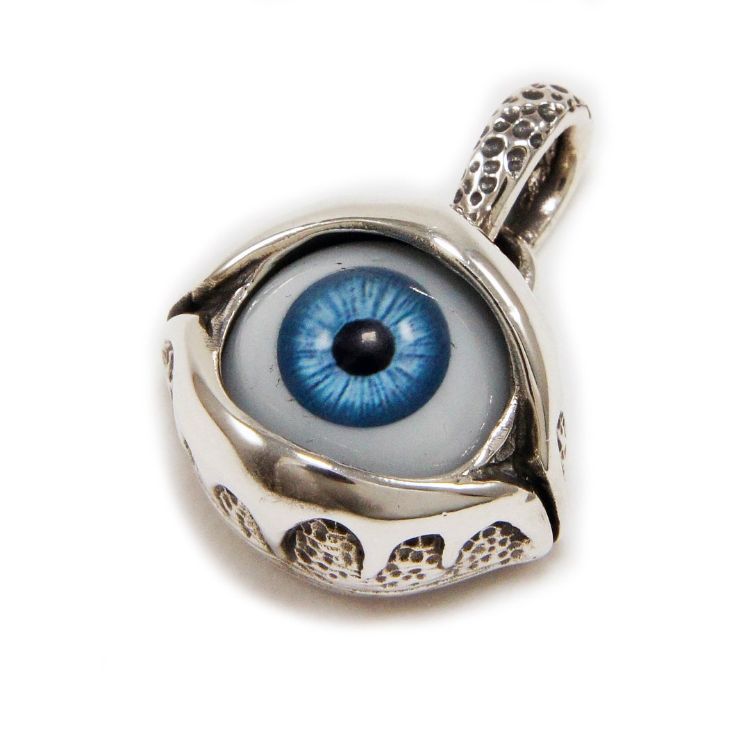 Evil Eye Ball/925 Sterling Silver Pendant/silver Charm/biker/gothic ...