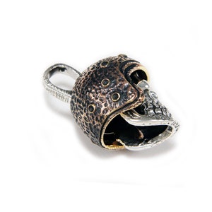 Bronze Helmet/ghost Rider/skull/925 Sterling Silver Pendant/biker ...