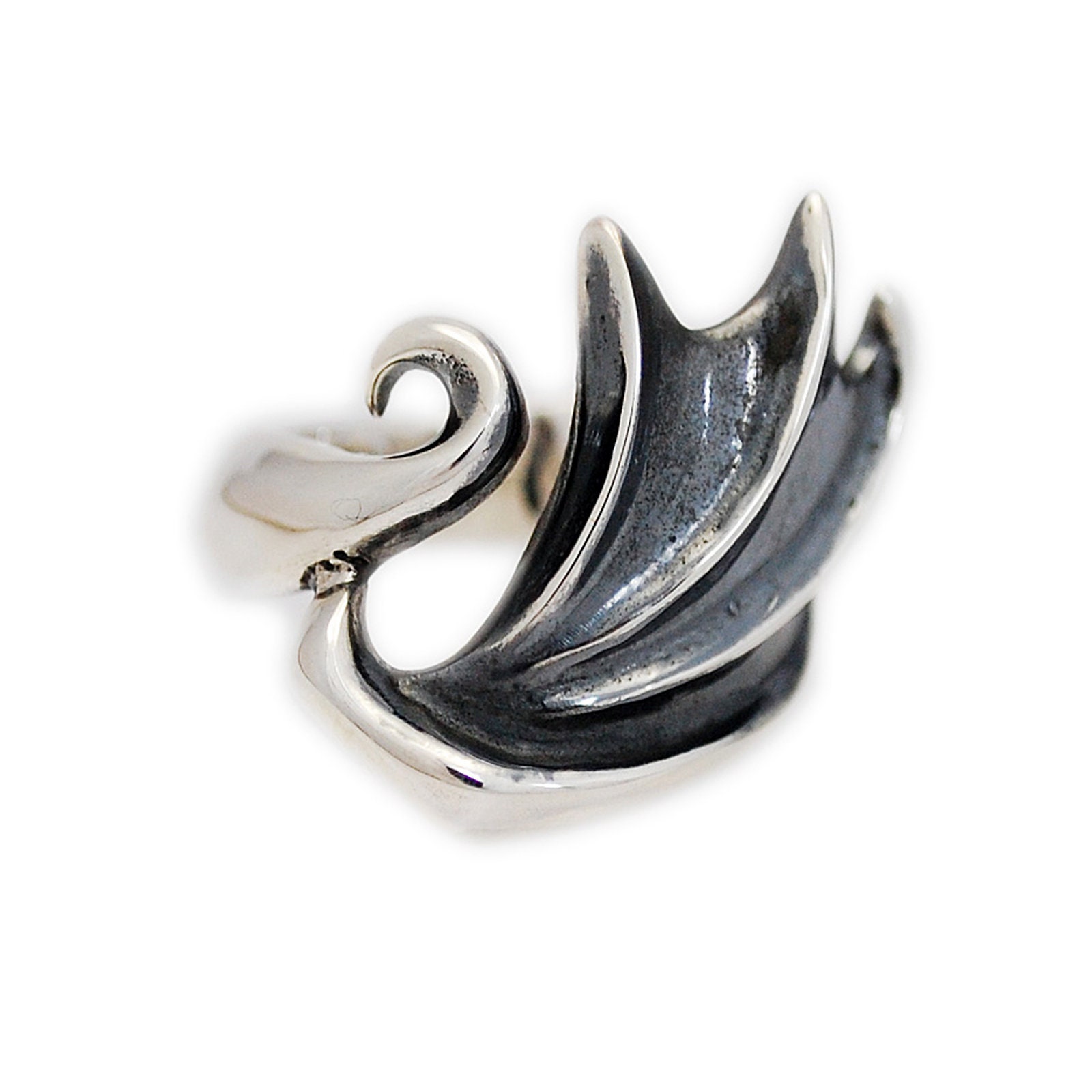 Drake/dragon/wing/925 Sterling Silver Ring/silver Drake - Etsy