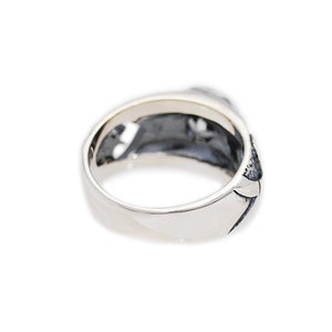 Spade/white Stone/925 Sterling Silver Ring/stone Ring/spade Ring/white ...