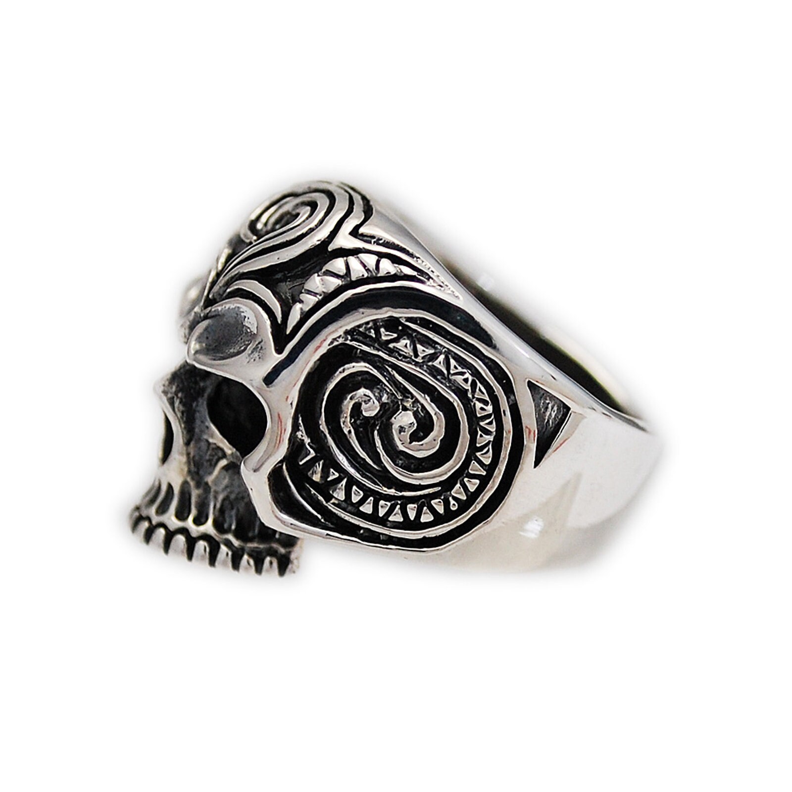 Tribal/maori/skull/925 Sterling Silver Ring/silver Tribal - Etsy
