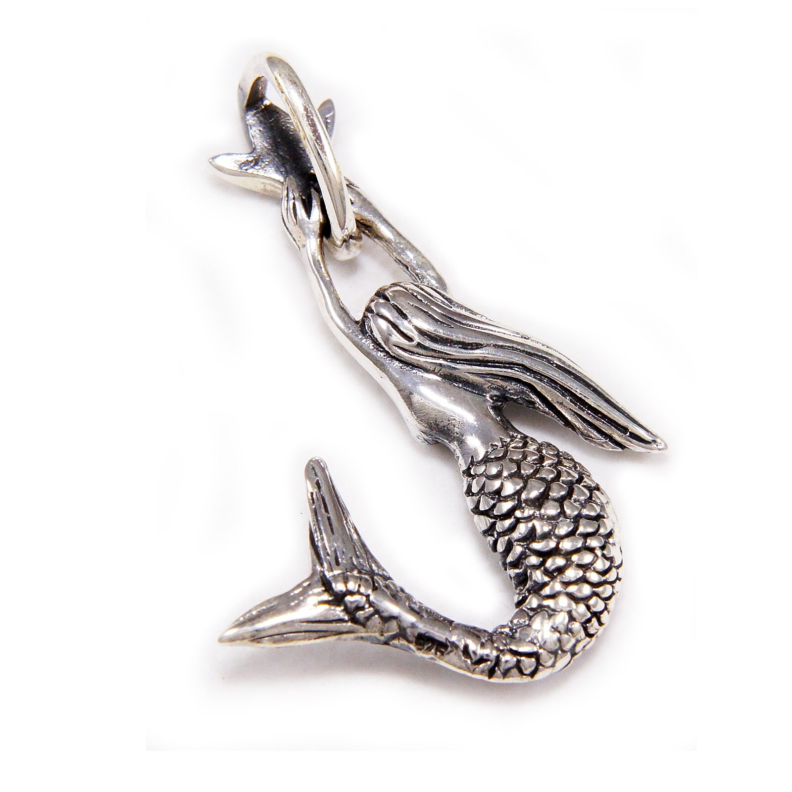 Mermaid/angel of Ocean/925 Sterling Silver Pendant/angel Pendant ...