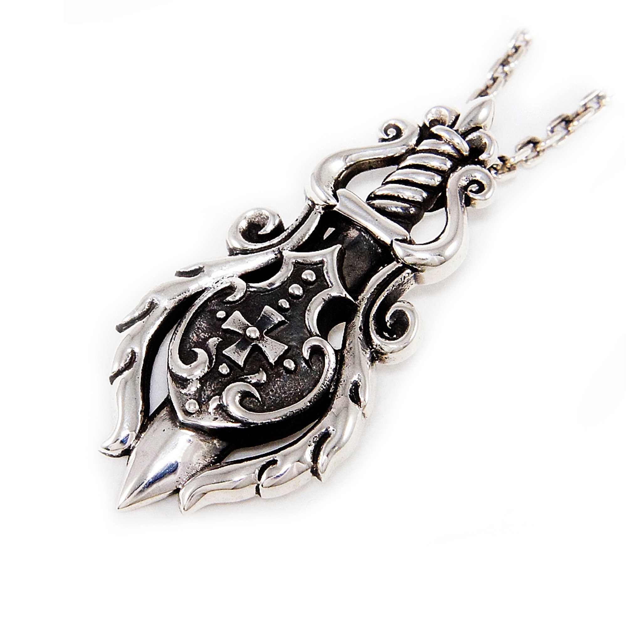 Knight Sword/shield/925 Sterling Silver Royal | Etsy