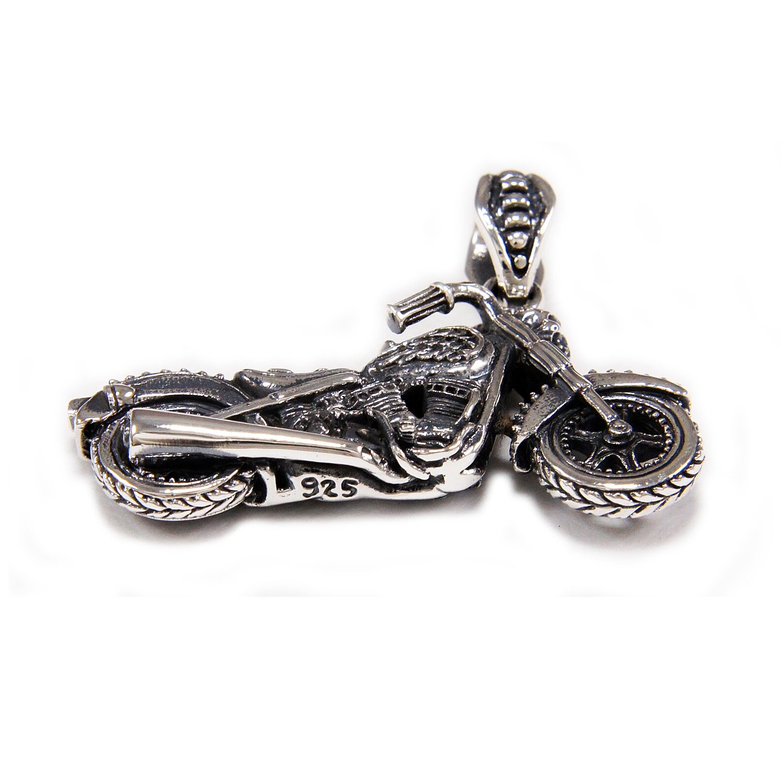 Chopper/Motorcycle/925 Sterling Silver Pendant/Silver | Etsy