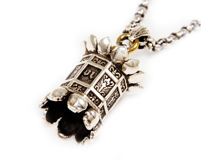 Japanese Lantern 925 Sterling Silver Pendant/shrine/temple/brass Plated ...