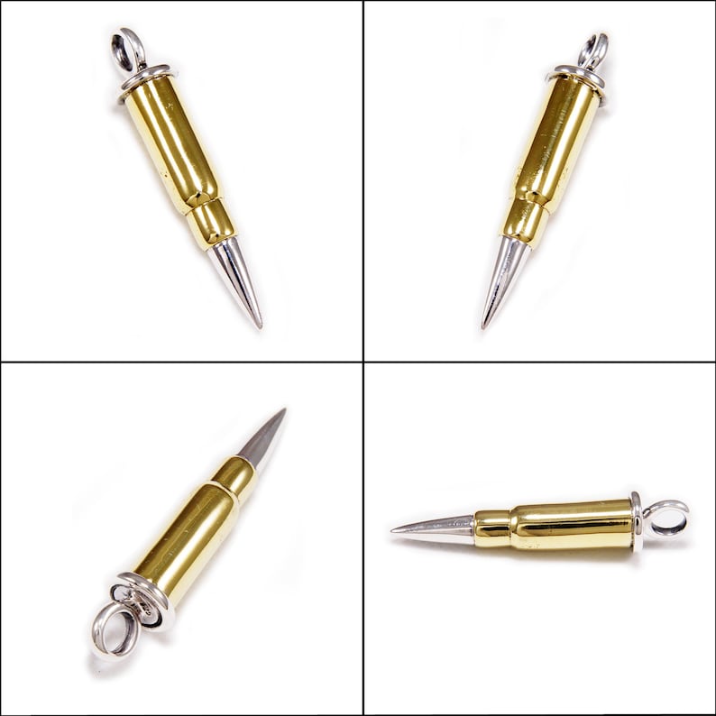 Ammunition/Bullet/925 Sterling Silver Pendant/Millitary/Armed | Etsy
