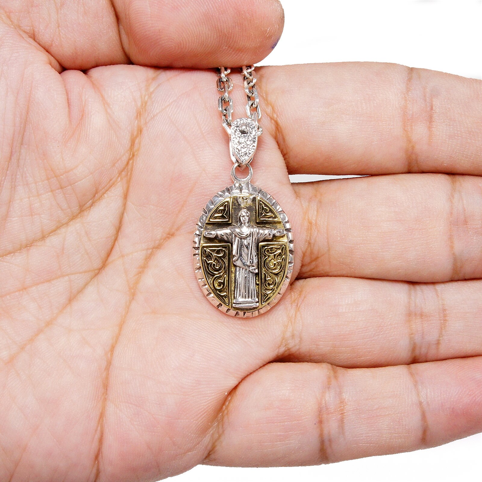 Cruxifixion of Jesus/cross/925 Sterling Silver Pendant/silver Jesus ...