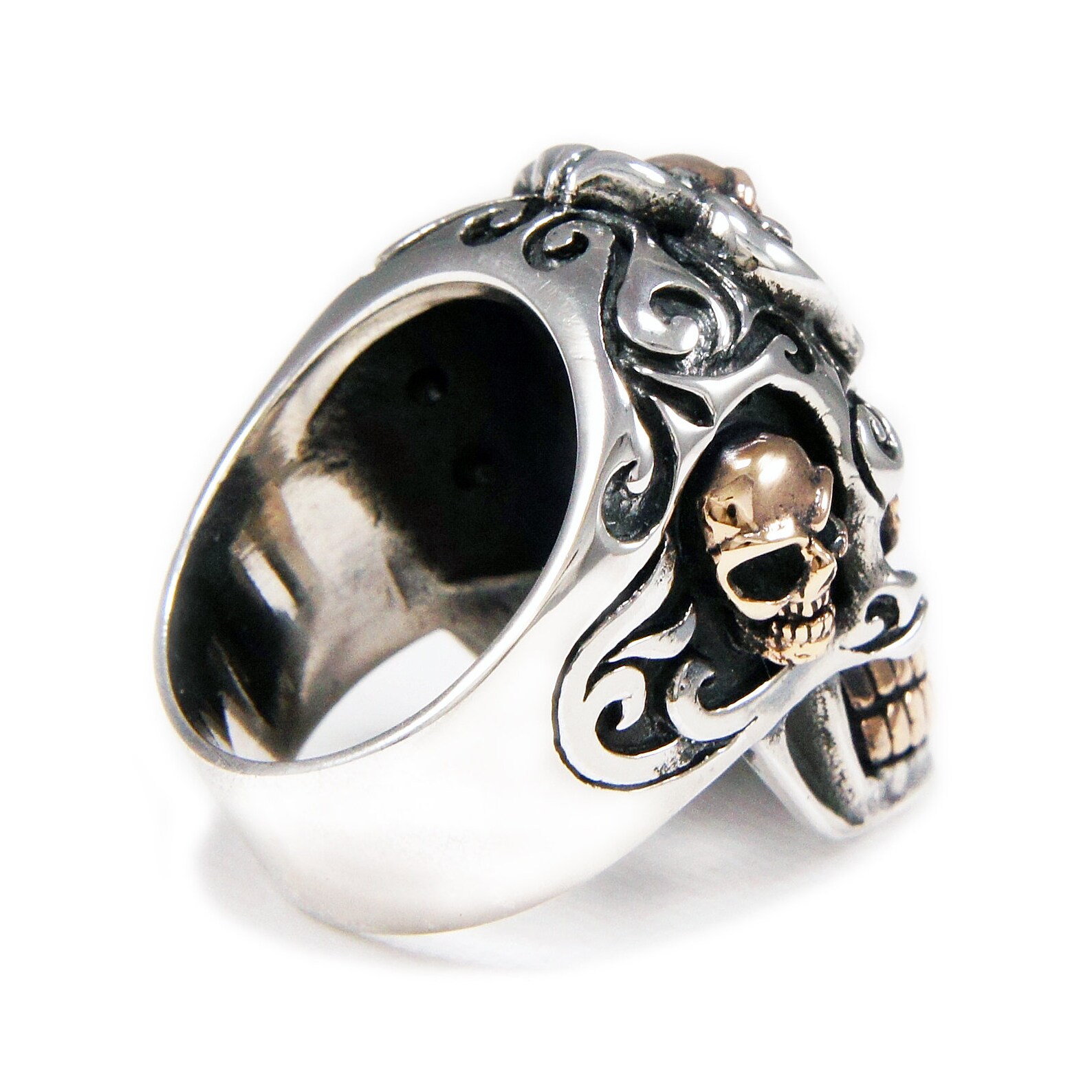 Ruby Color Eyes Sugar Skull 925 Sterling Silver Ring/Silver | Etsy