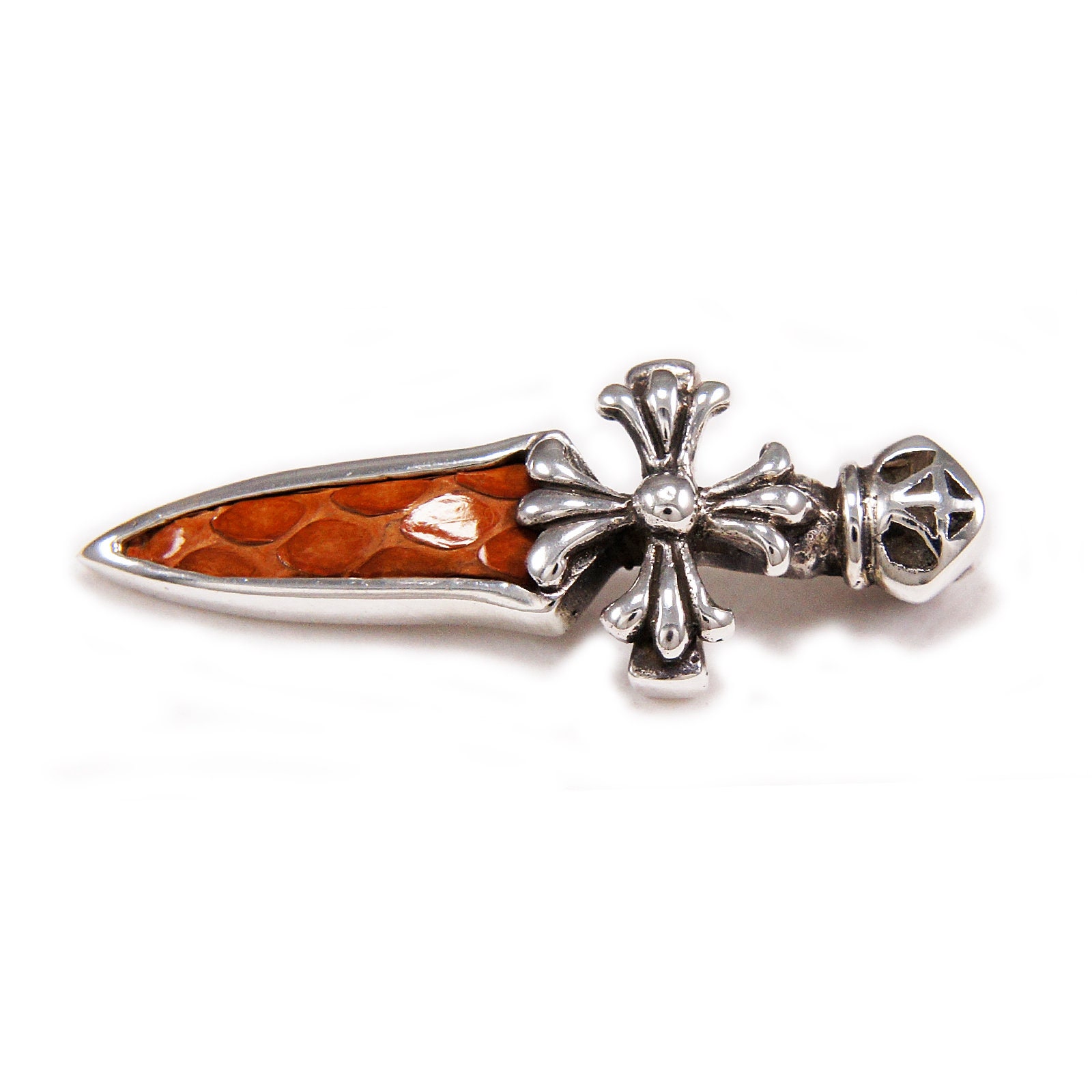 Cross/dagger/925 Sterling Silver Pendant/cross Charm/dagger Pendant ...