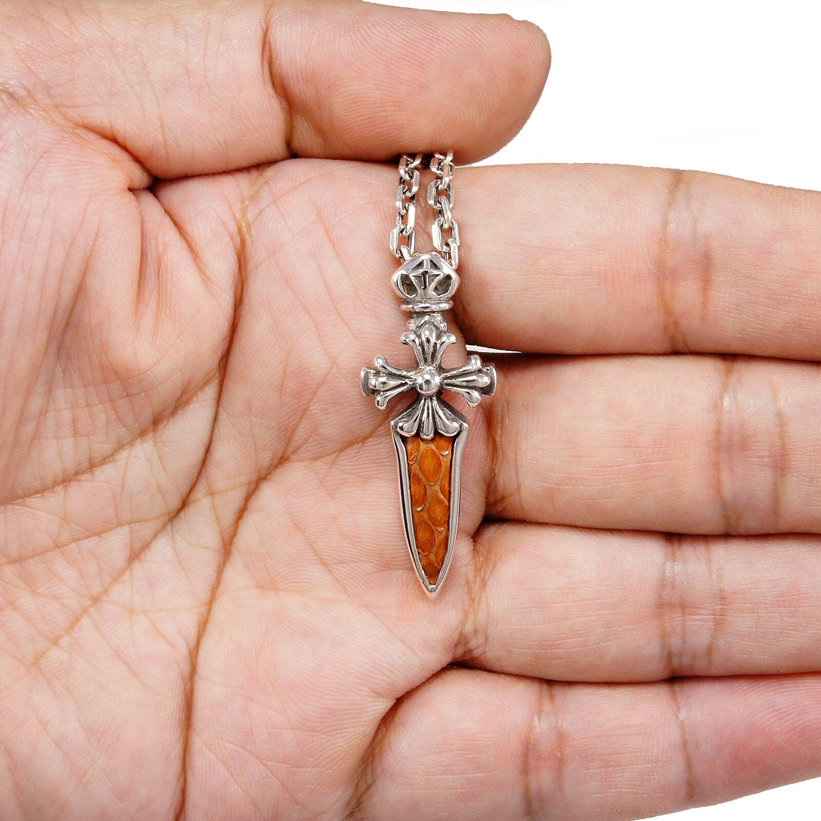 Cross/Dagger/925 Sterling Silver Pendant/Silver Cross | Etsy