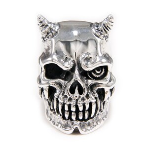 Demon/skull/horns/hannya/925 Sterling Silver Ring/hannya Ring/biker ...