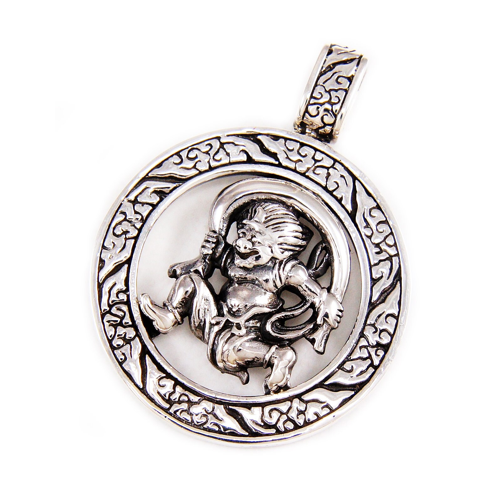 Fujin/japanese/god of Wind/medallion/925 Sterling Silver - Etsy