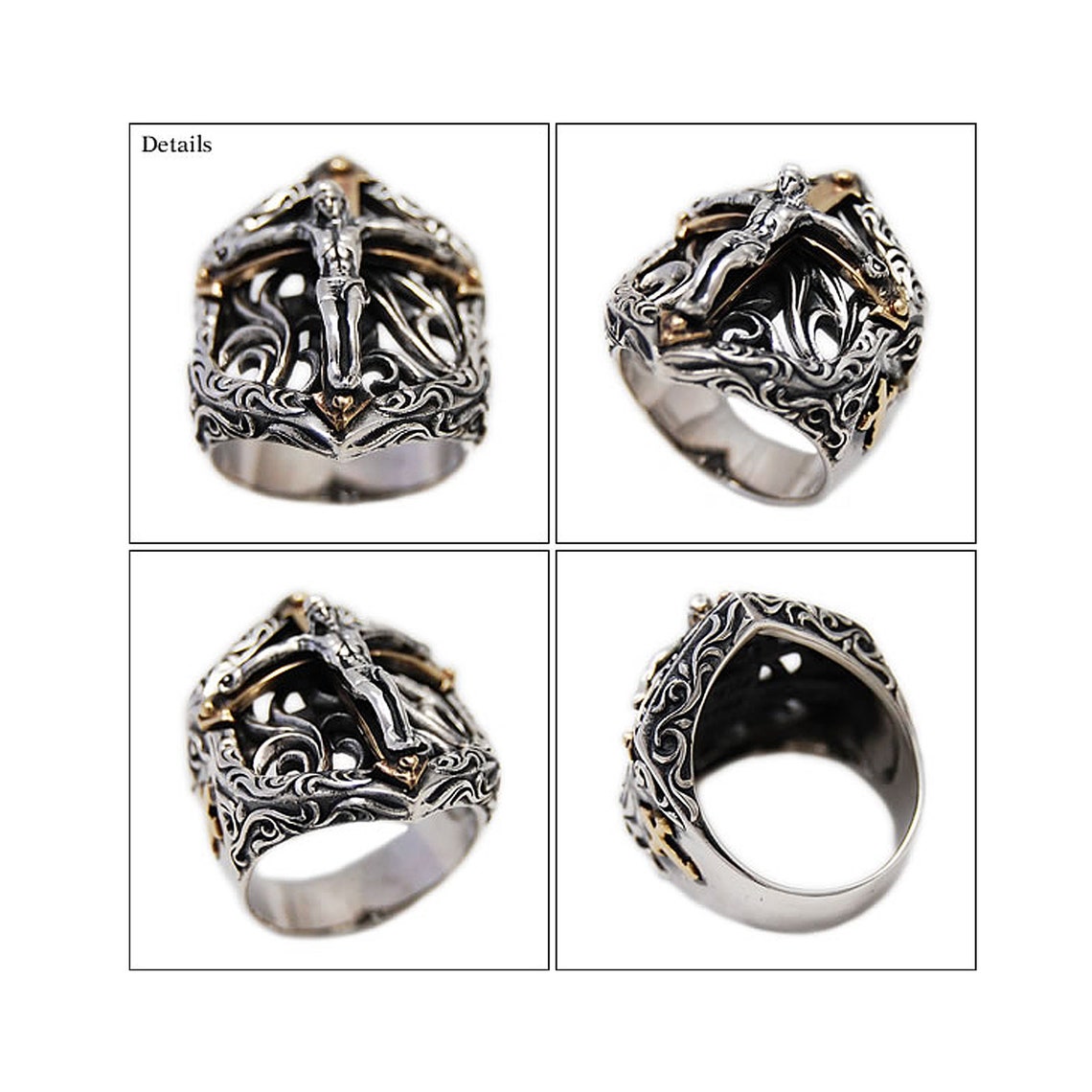 Cross/925 Sterling Silver Ring/jesus Ring/cross Ring/biker Ring/biker ...