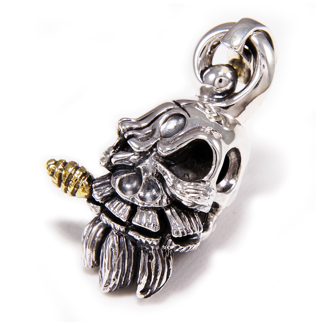 Skull/cigar/925 Sterling Silver Pendant/gothic/skull Pendant/silver ...