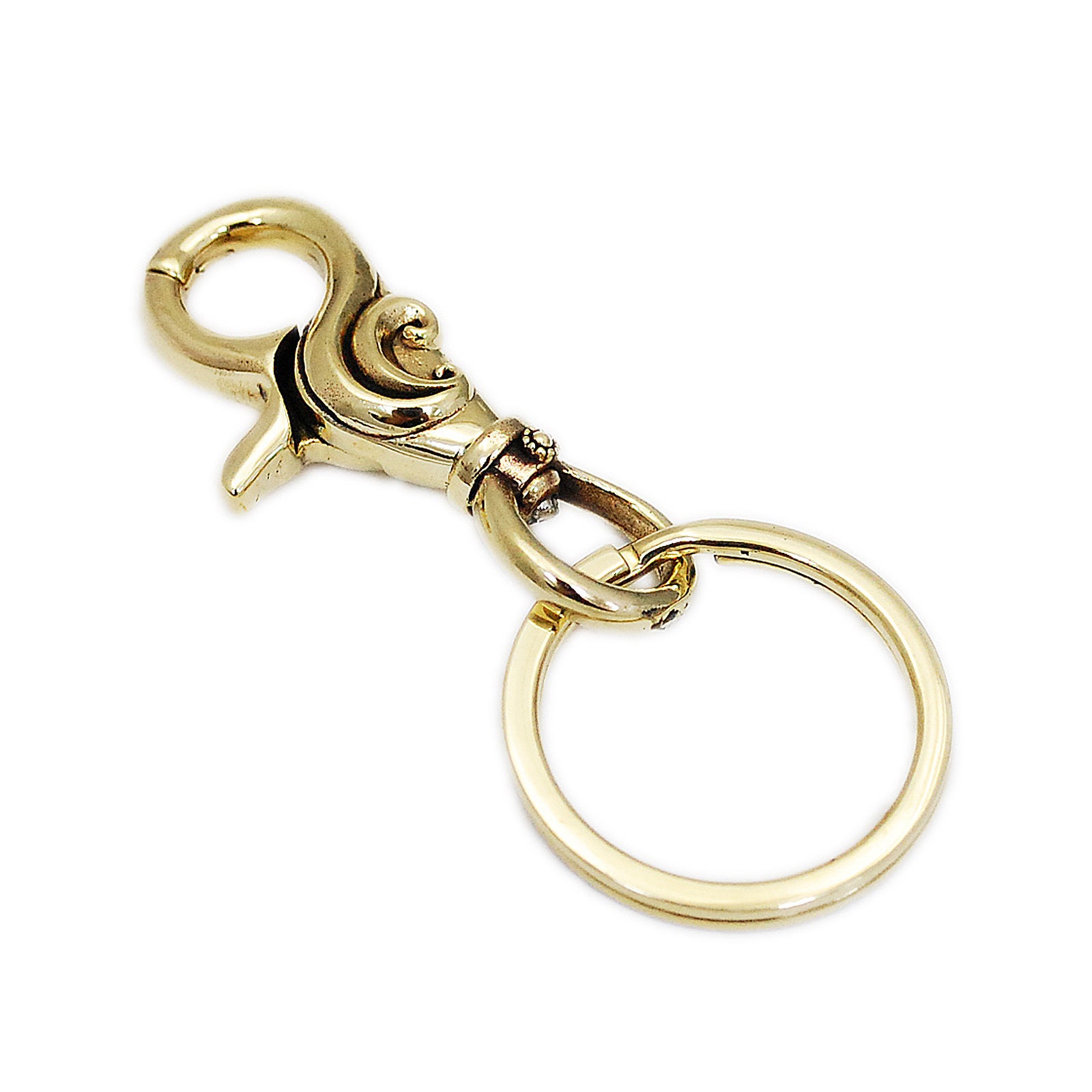Lobster Clasp/arabesque/solid Brass Key Chain/brass Gold - Etsy
