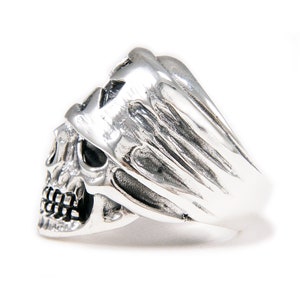 Gangster/outlaw/skull/925 Sterling Silver Ring/cross/bandana/skull Ring ...