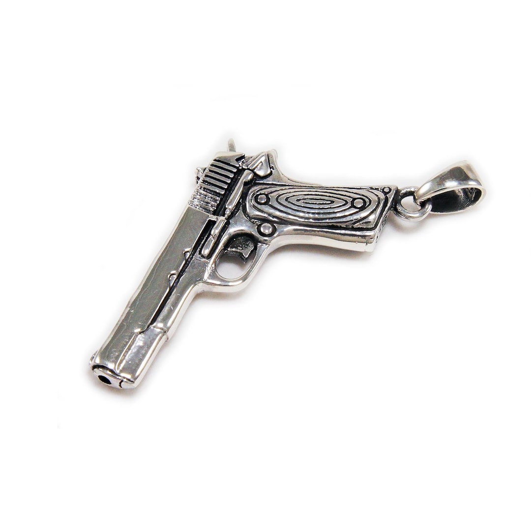 M1911/.45 Acp/pistol/handgun/firearms/925 Sterling Silver Pendant ...