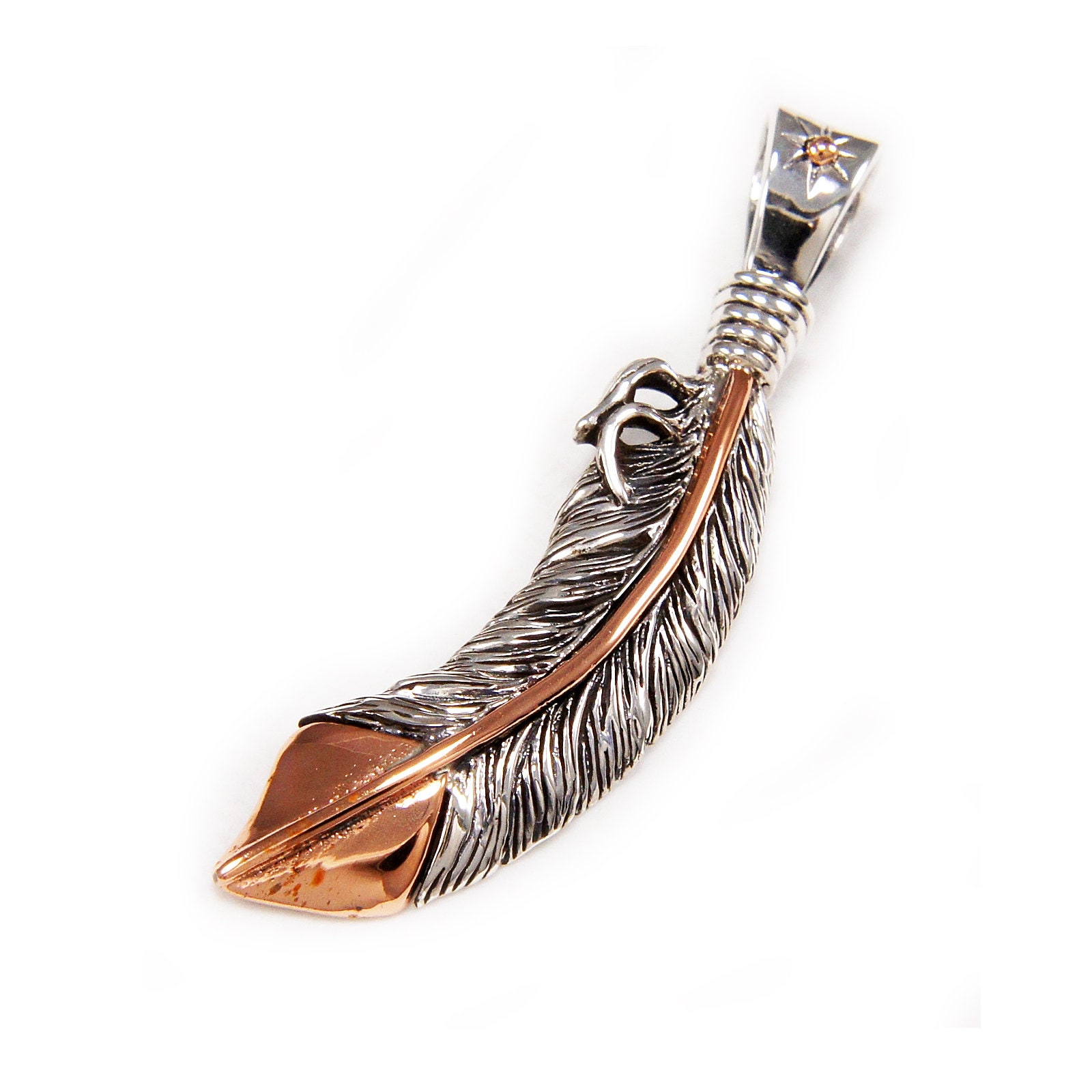 Feather/Eagle/925 Sterling Silver Pendant/Silver Eagle Feather | Etsy