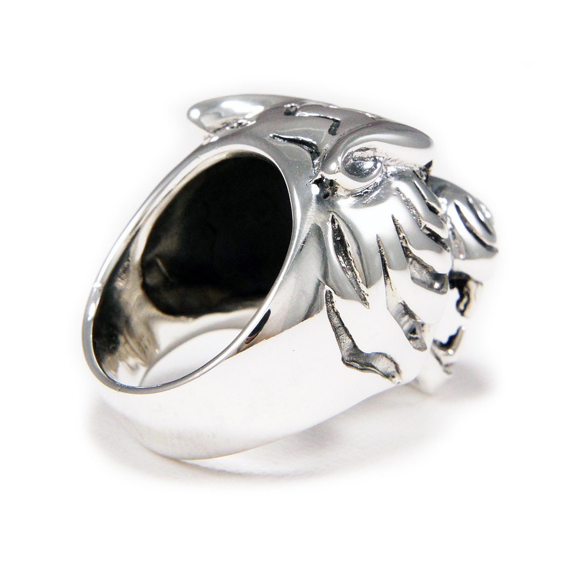 Tiger/925 Sterling Silver Ring/red Eyes Tiger Ring/silver - Etsy