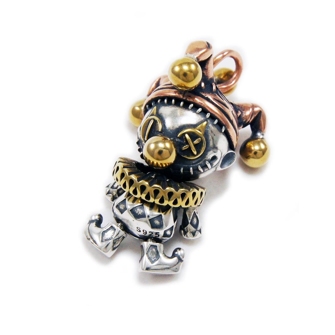 Joker/clown/voodoo Doll/copper/brass/925 Sterling Silver Pendant/charm ...