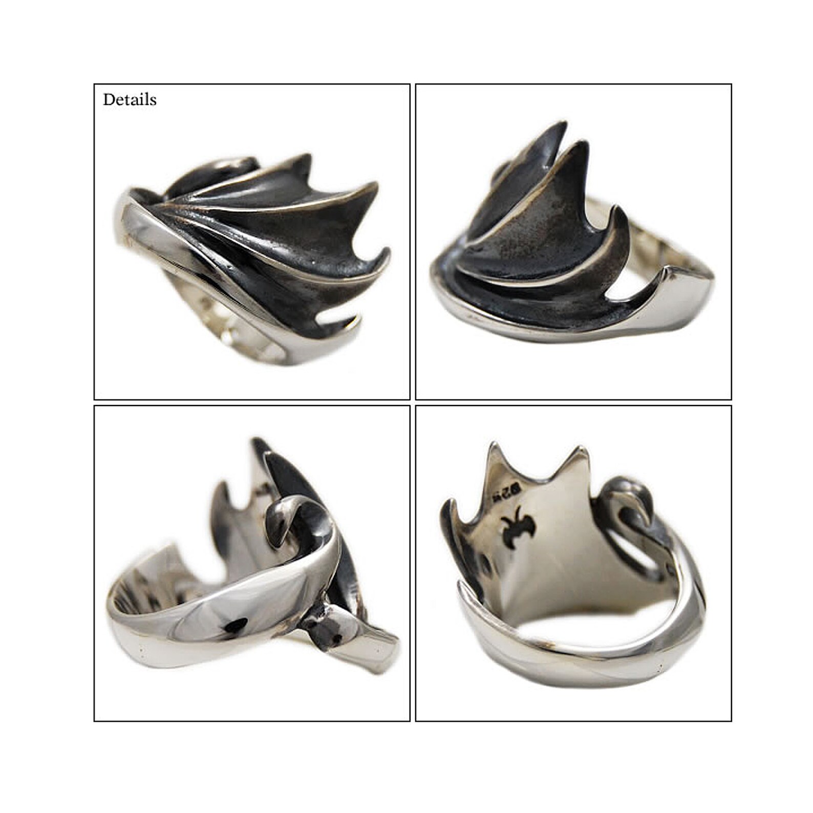 Drake/dragon/wing/925 Sterling Silver Ring/silver Drake - Etsy