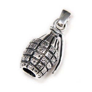 Pineapple Hand Grenade/925 Sterling Silver Pendant/silver Grenade ...