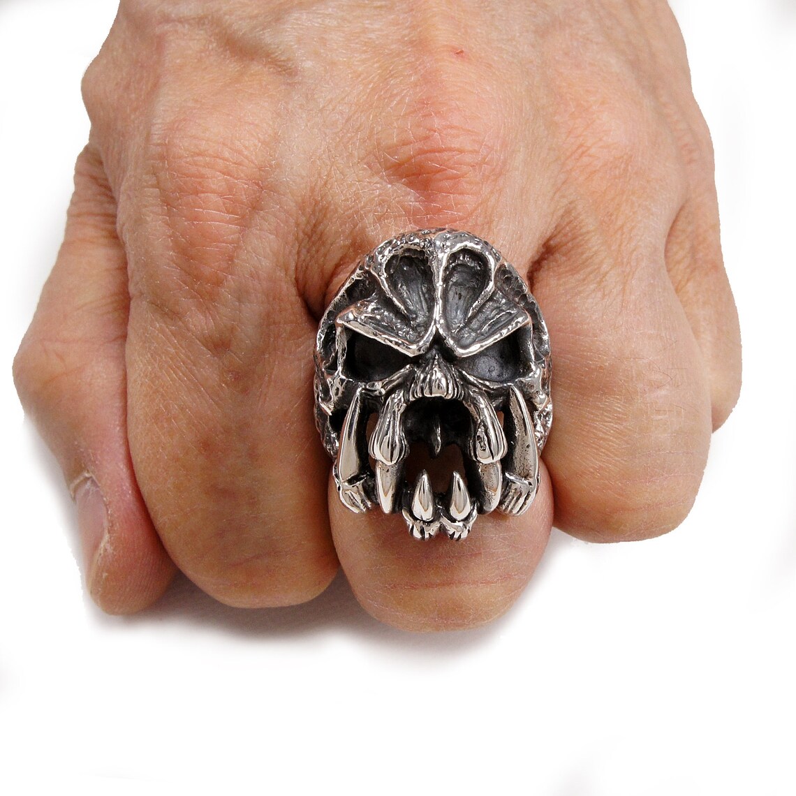 Alien Predator Skull 925 Sterling Silver Ring/silver Skull - Etsy