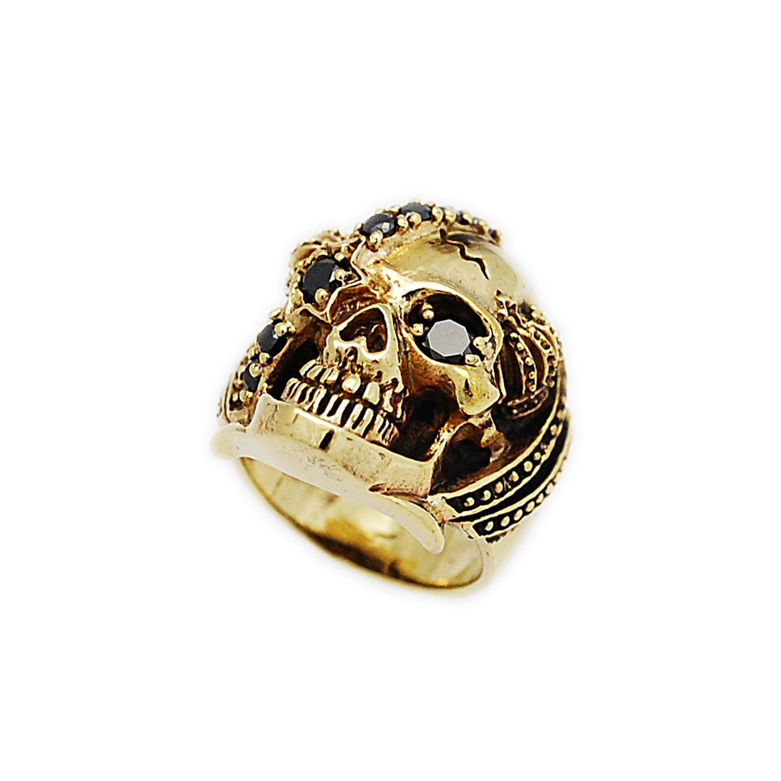 Pirate Skull/gold/skull/brass Ring/crown/skull Ring/biker | Etsy