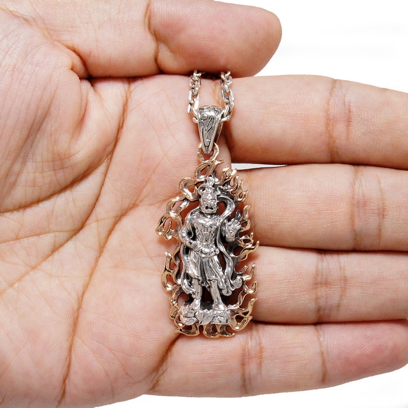 Japanese/god of Fire/925 Sterling Silver Pendant/shinto/shrine - Etsy