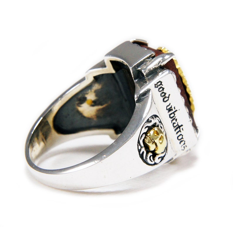 Ave Maria/925 Sterling Silver Ring/silver Skull - Etsy