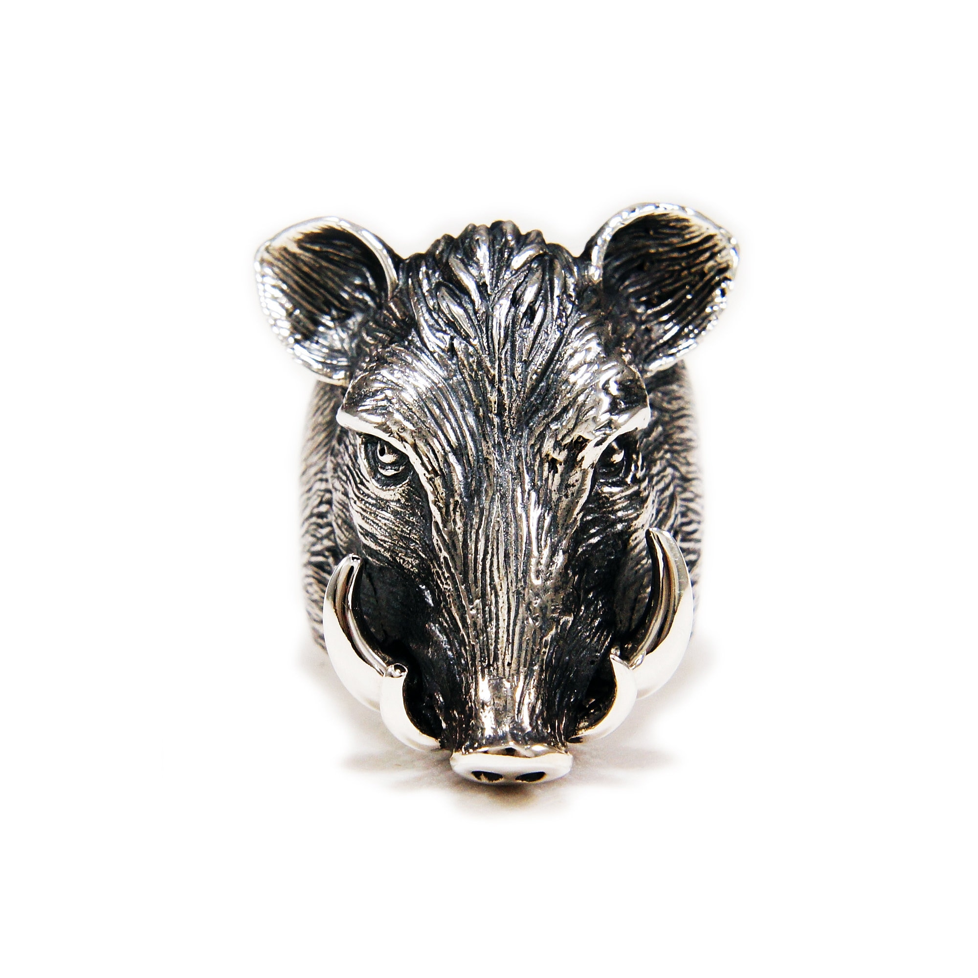 Wild Boar/wild Hog/925 Sterling Silver Ring/gothic/wild Pig/biker ...