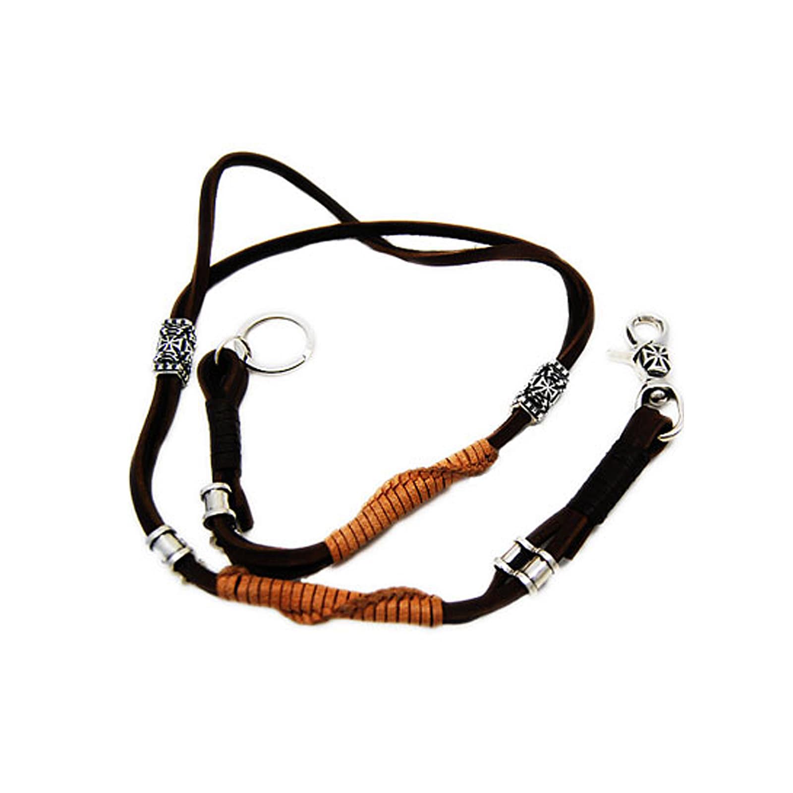 Maltese Cross/clasp-925 Sterling Silver/wallet Chain/brown - Etsy