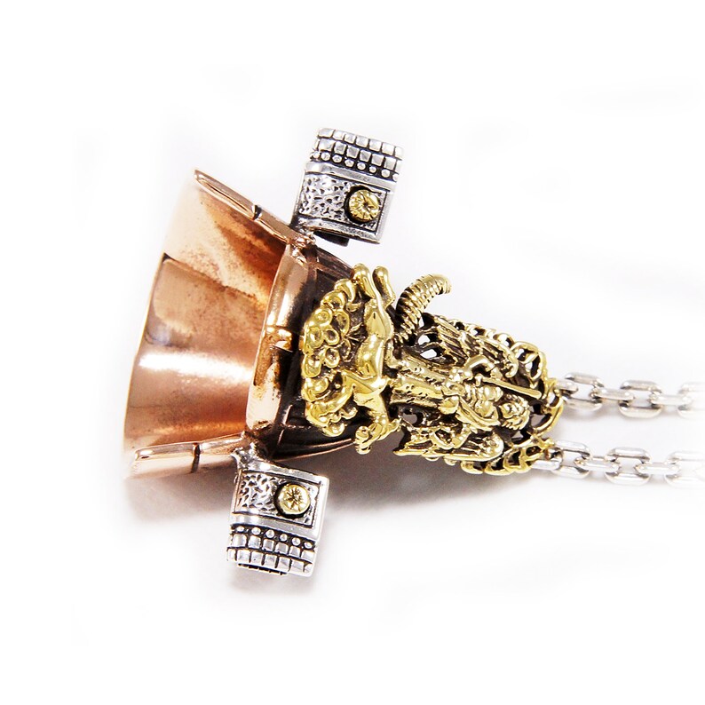 Copper & Brass Combination/samurai/kabuto/armor/925 Sterling - Etsy