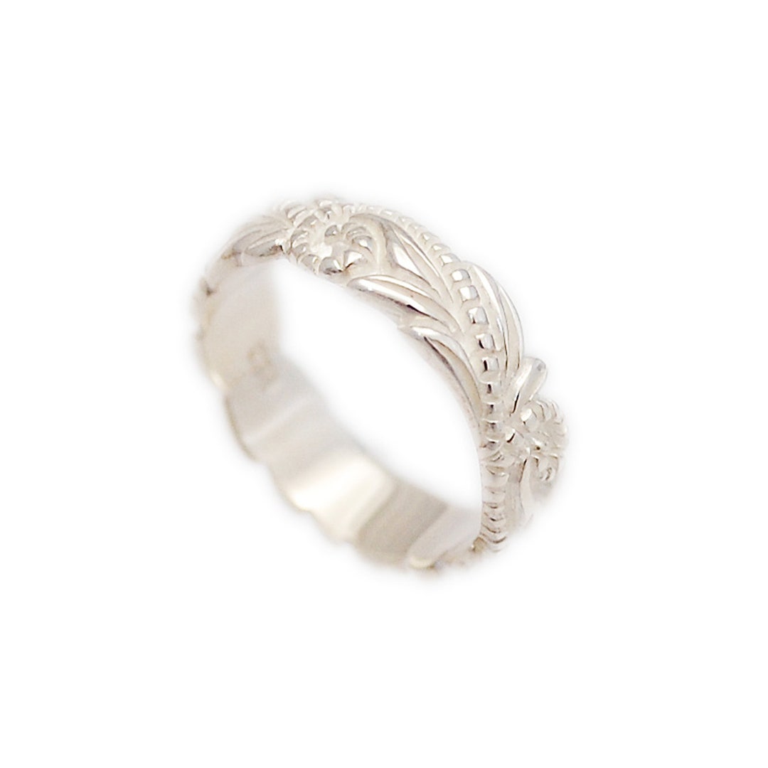 Floral/arabesque/925 Sterling Silver Band Ring/floral Band Ring ...
