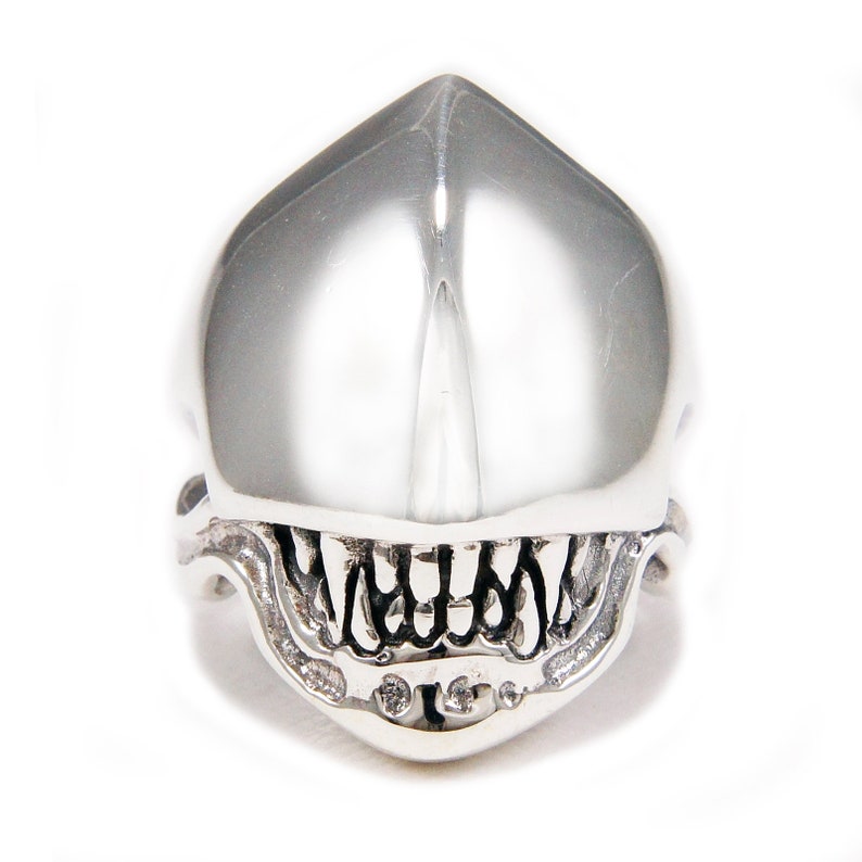 Alien/skull/fangs/925 Sterling Silver Ring/skull Ring/predator Ring ...