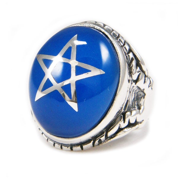 Pentagram Ring Men - Etsy