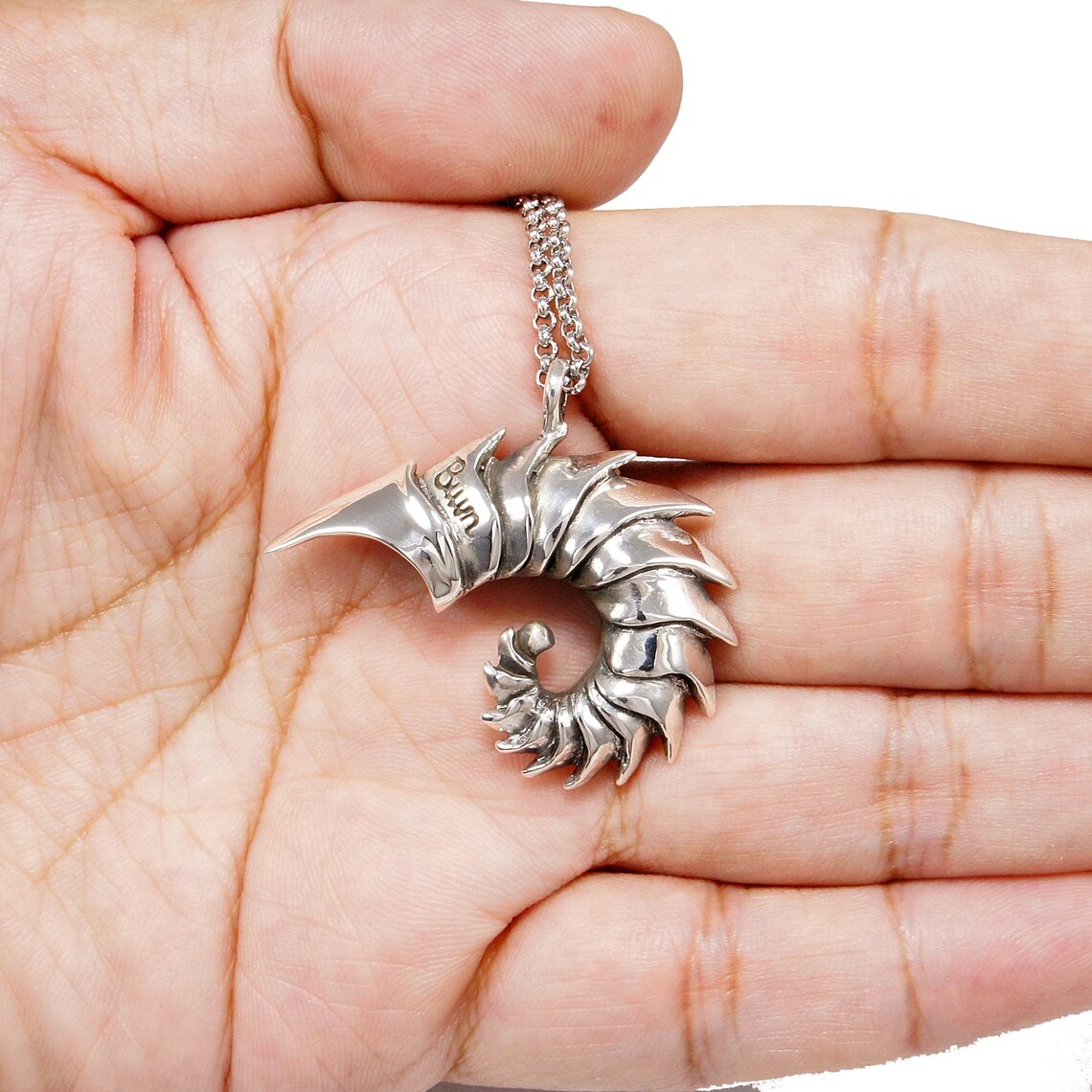 Prehistoric/shell Fish/armor/925 Sterling Silver - Etsy