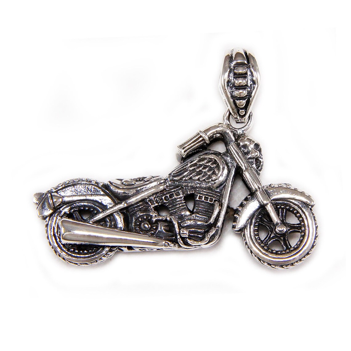 Chopper/Motorcycle/925 Sterling Silver Pendant/Silver | Etsy