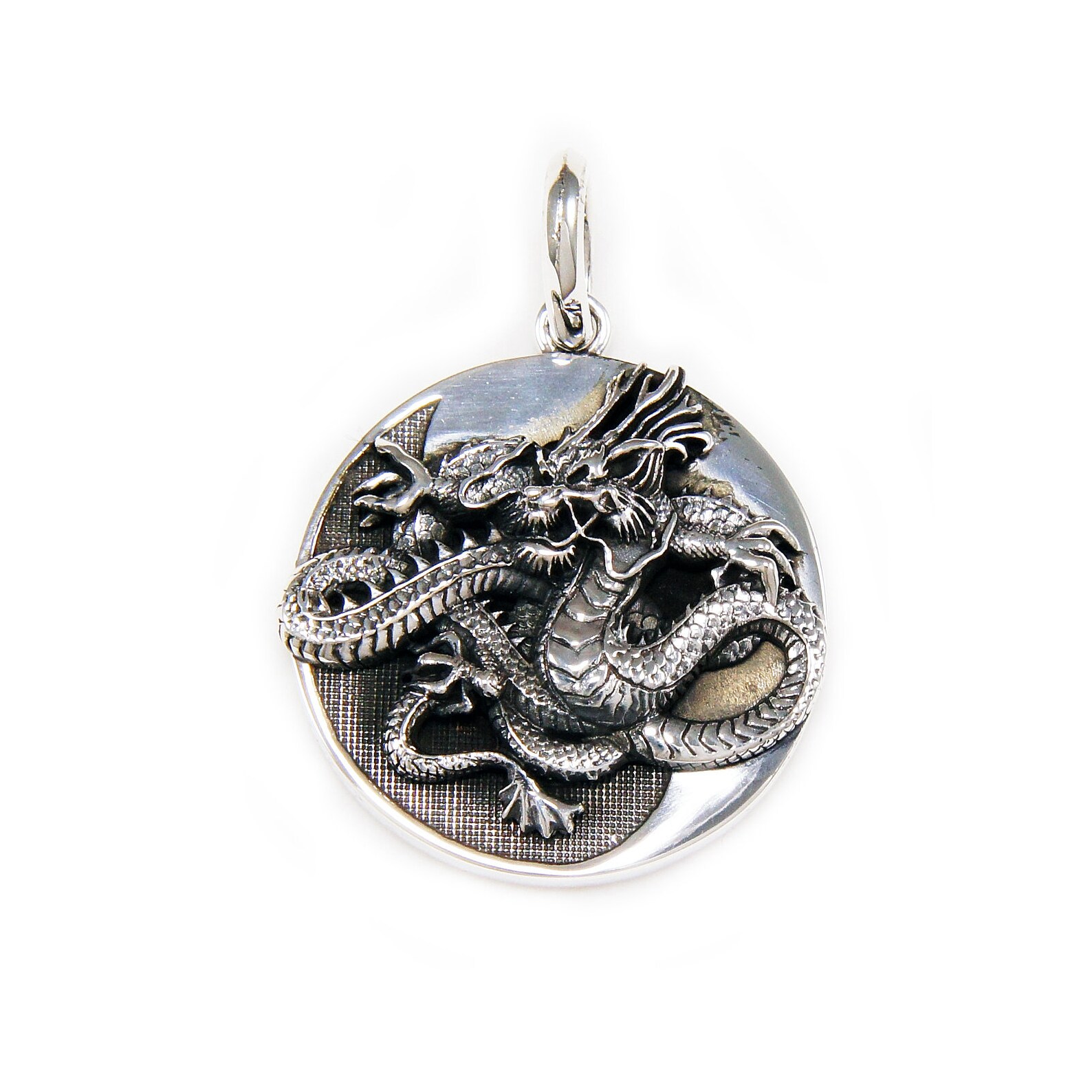 Yin Yang/dragon Medal/925 Sterling Silver - Etsy